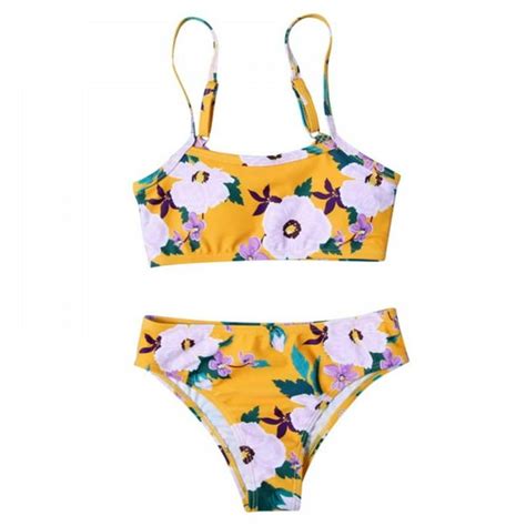 Gyratedream Teen Girls Bikini Beach Swimwear 2 Piece Swimsuits Printing
