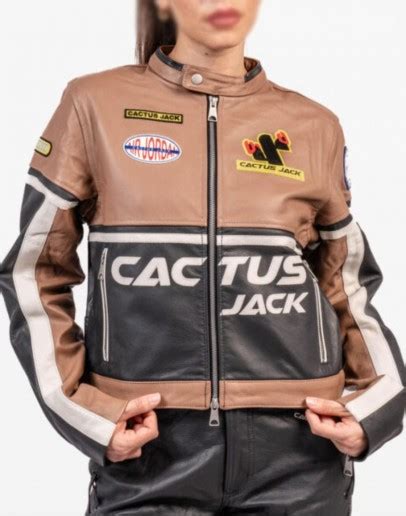 Cactus Jack Brown Jacket Cactus Jack Leather Jacket