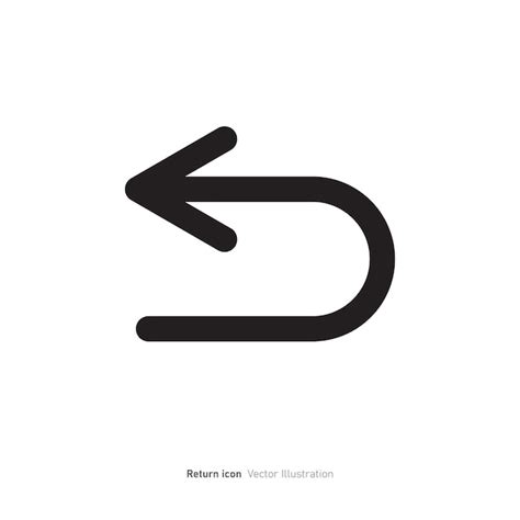 Premium Vector Return Button Icon Design Undo Symbol Vector Illustration
