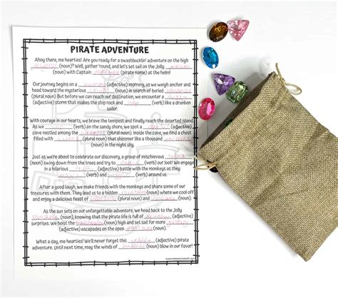 free pirate mad libs printable