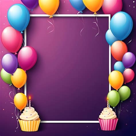 рамка приглашения на вечеринку дня рождения вертикальный фон пустое место для копирования текста