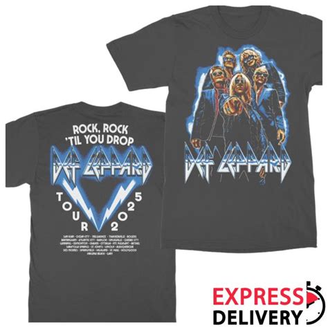 Def Leppard Official Store Merch Rock Rock Summer Tour 2025 T Shirt Newest Fashion Trends