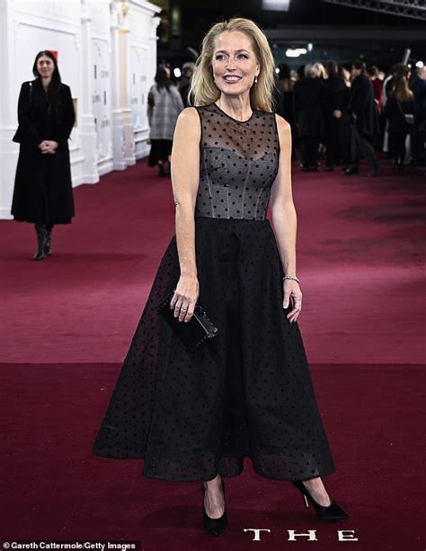 Sex Education Star Gillian Anderson Turns Heads In A Stylish Pink Shirt