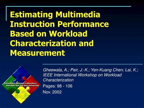 Ppt Estimating Multimedia Instruction Performance Based On Workload Characterization And