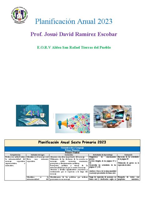 Planificación Anual Sexto Primaria 2023 Pdf