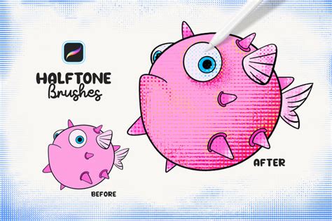 Halftone Procreate Brushes Brushes Including Halftone Effect