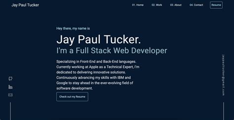 Github Jayptucker React Portfolio My React Portfolio Is A Personal Portfolio Website Built