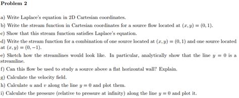 Solved Problem A Write Laplace S Equation In D Cartesian Chegg