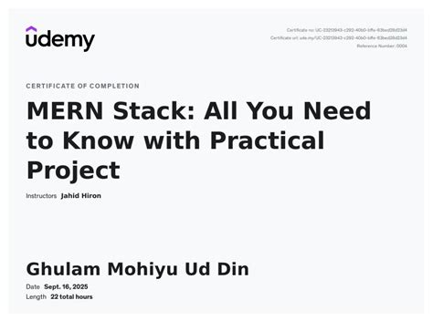 Mern Fullstack Webdevelopment Learning Udemy Ghulam Mohiyu Ud Din