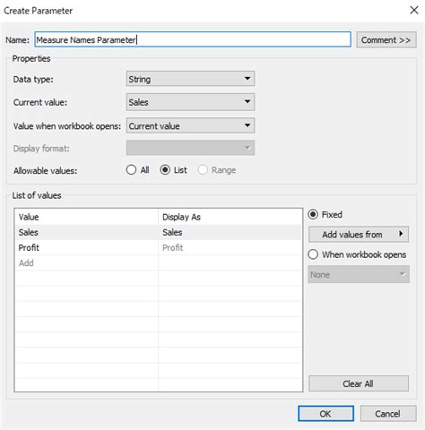 how to make filter actions work for measure names using parameter