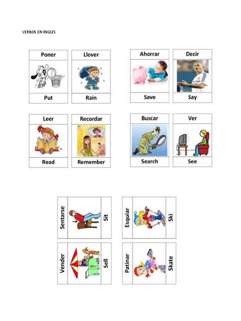 100 Verbos En Ingles Ilustrados Pdf