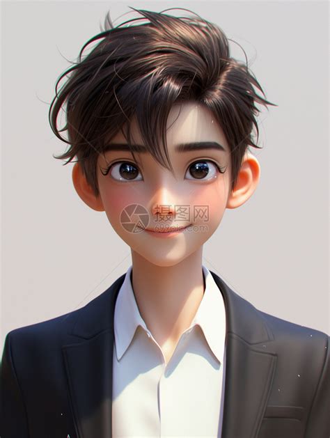 穿着西装帅气的卡通男青年插画图片下载 正版图片402663975 摄图网
