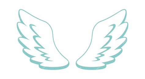 만화 천사 날개 벡터 일러스트 레이 션 프리미엄 벡터