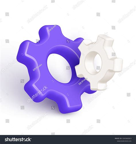 Isometric Style Gears Service Settings Icon Stock Vector Royalty Free Shutterstock