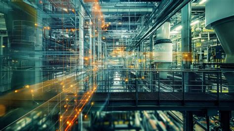 industrial automation reducing human errors abstract background stock