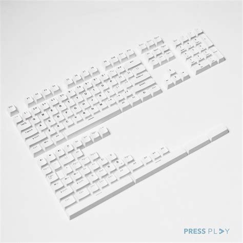 Bow Black On White Pbt Doubleshot Keycaps Set By Press Play Pressplayid