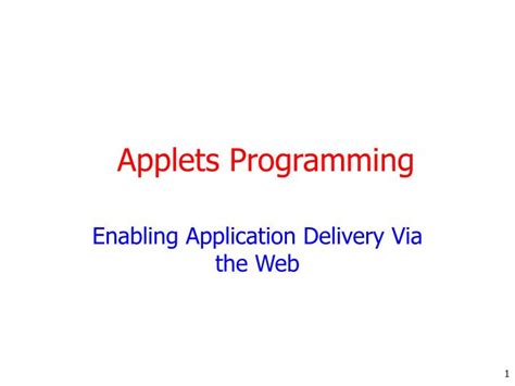 Ppt Applets Programming Powerpoint Presentation Free Download Id