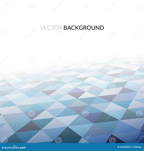 Geometric Mosaic Pattern In Perspective Stock Vector Illustration Of Digital Horizon 34342035