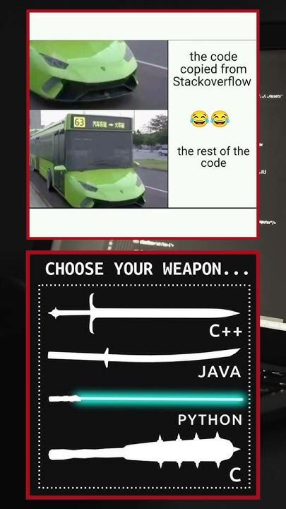 Choose Your Language 🤯😂👽 Python Programming Memes Shorts Coding