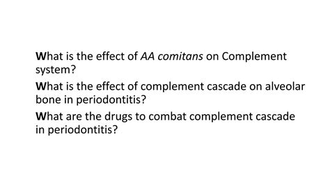 Complement System And Periodontitis PPTX