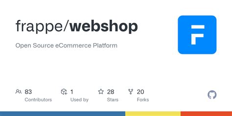 GitHub Frappe Webshop Open Source ECommerce Platform