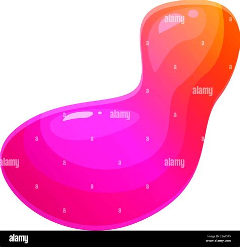 Colorful Slime Blob Is Dripping Down Creating An Abstract Shape Colorful Slime Blob Dripping