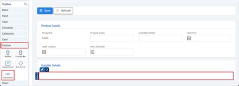 Configure A Form With A User Control