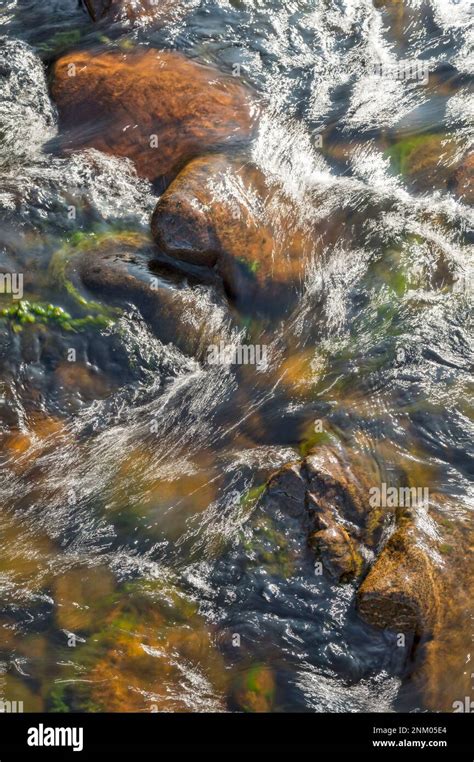 Sunlight Dappling The Surface Of The River Breamish Breamish Valley Northumberland National
