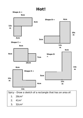 Year 5 Area Powerpoint And Worksheets Differentiated Teaching Resources