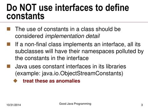 ppt use interfaces to define constants powerpoint presentation free