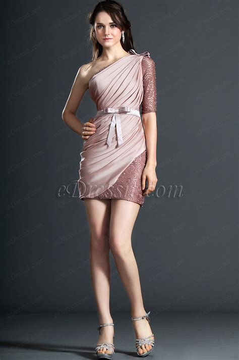 Gorgeous One Shoulder Cocktail Dress Party Dress 04120401 Edressit