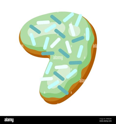 Number 7 In Donut Font Vector Illustration Stock Vector Image And Art Alamy