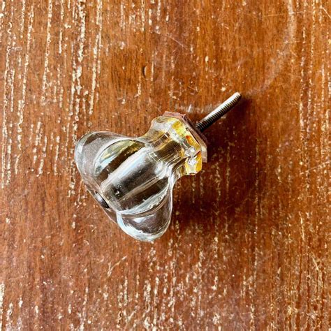 Large Antique Glass Cabinet Knob Historic House Salvage