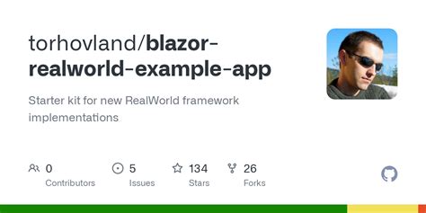 GitHub Torhovland Blazor Realworld Example App Starter Kit For New RealWorld Framework