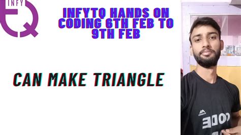 Infytq Hands On Coding Can Make Triangle Previous Year Problem