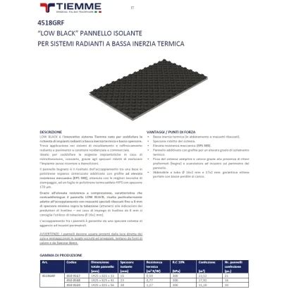 Pannello Isolante Bugnato Low Black Spessore Totale Pannello Da 3 3