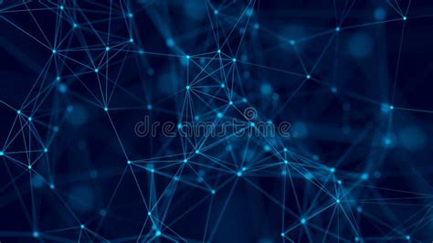 Big Data Visualization Abstract Background With Connecting Dots And Lines 3d Rendering High