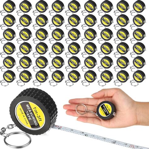Copkim 50 Pcs Mini Tape Measure Keychains Bulk 3ft 1m