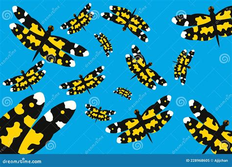 Dragon Flies Sitting On Leucas Slitwort Flower Locally Called