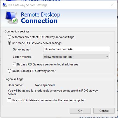 How To Change The Remote Gateway Host Address And Port In RDP File Shortcut For Gateway
