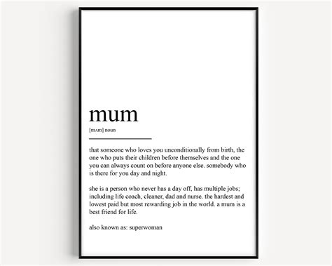 Mum Definition Print Magic Posters
