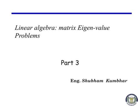 Eigenvalues And Eigenvectors Ppt