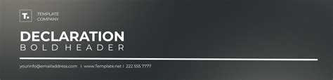 Declaration Bold Header Template Edit Online And Download Example