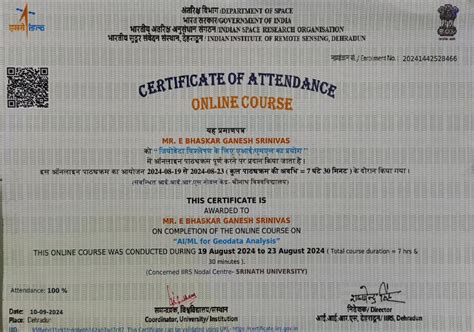 e bhaskar ganesh srinivas on linkedin isro iirs geodata
