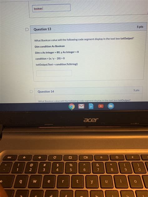 Solved Boolean Pts Question What Boolean Value Will The Chegg Com