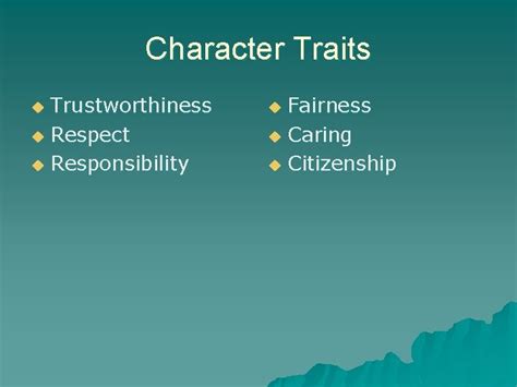 Building Character Values Complete The Following Sentences U