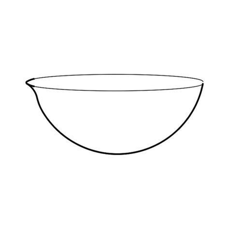 Basin Round Bottom With Spout Translucent Silica