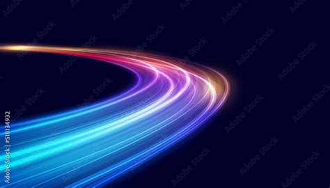 Modern Abstract High Speed Light Trails Effect Futuristic Dynamic Motion Technology Motion
