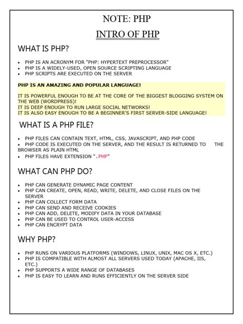 Php Note Pdf Php Data Type