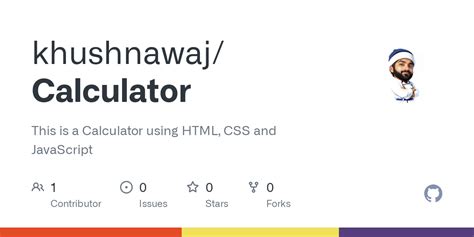 GitHub Khushnawaj Calculator This Is A Calculator Using HTML CSS And JavaScript
